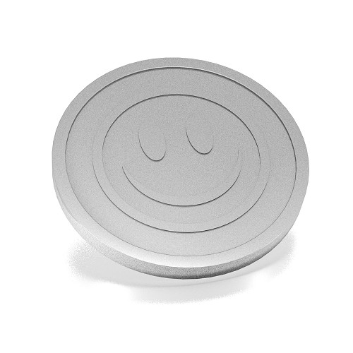 29 mm smiley zilver grijs Muntenbuis.nl